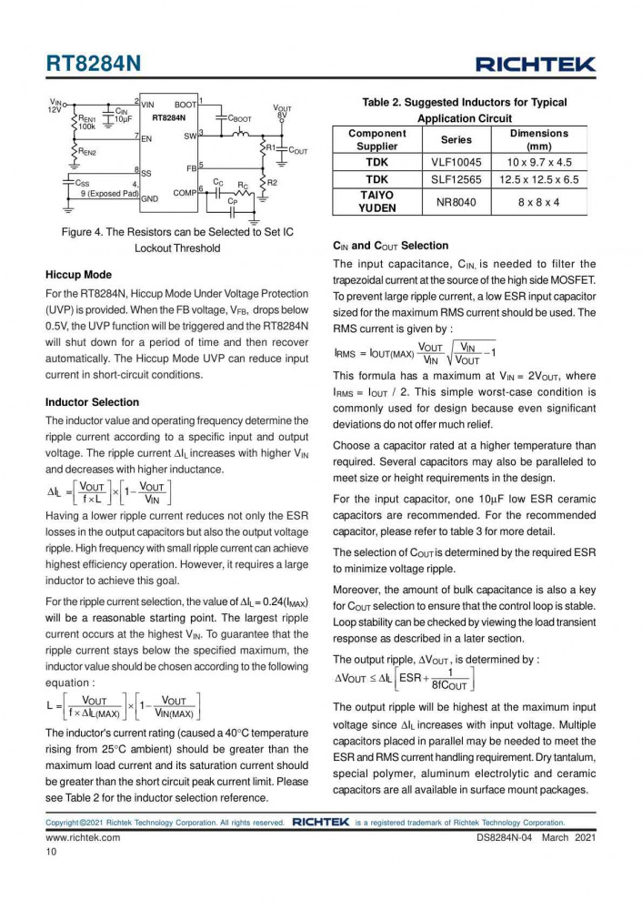RT8284N datasheet page 10