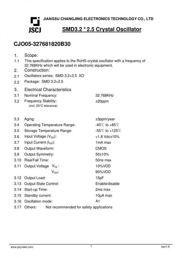 CJO05-327681820B30 datasheet page 2