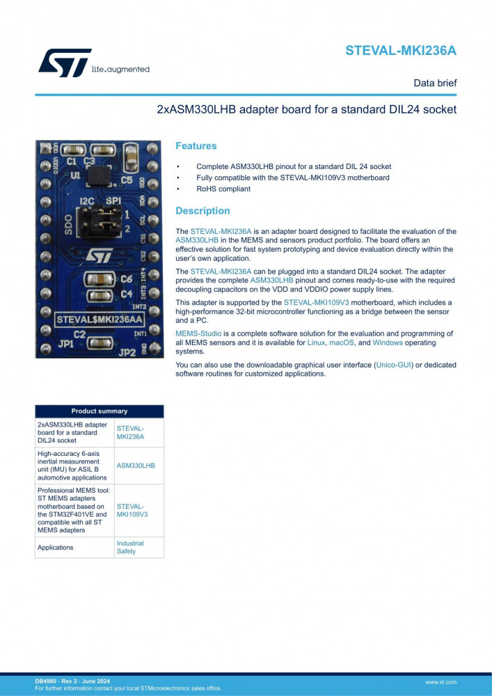 STEVAL-MKI236A technical document page 1