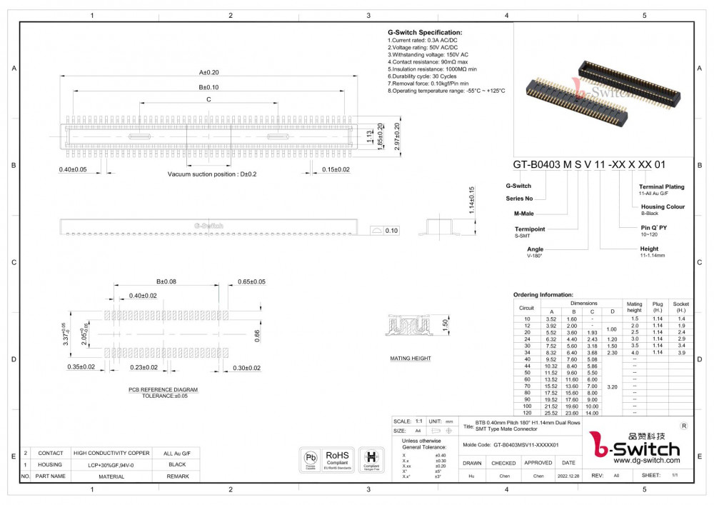GT-B0403MSV11-40B1101 technical document page