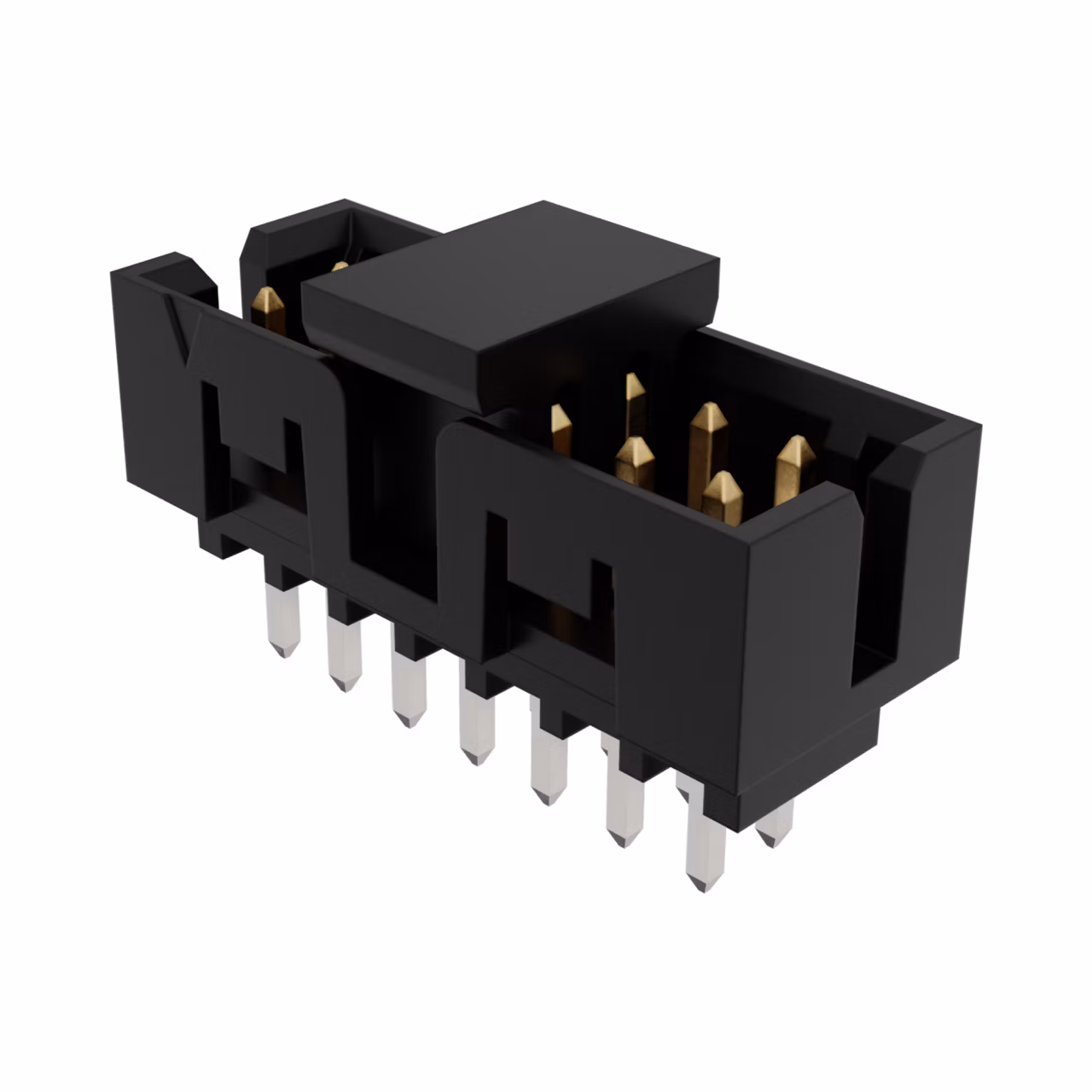 2.00mm Pitch, Milli-Grid PCB Header, Dual Row, Vertical, Through Hole, Shrouded, 14 Circuits, 0.76µm Gold (Au) Plating, 2.50mm Tail Length, Dual Side Slots, Dual Friction Locks, Center Polarization, with Cap, Tube for sale
