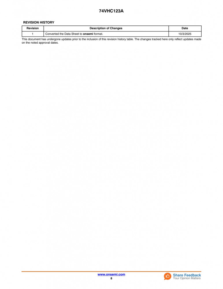 74VHC123A datasheet page 8