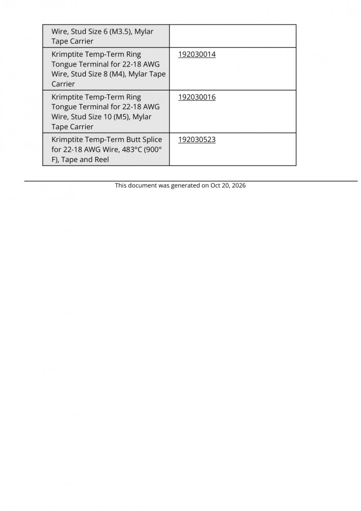 Technical document page 4 for product 190270026
