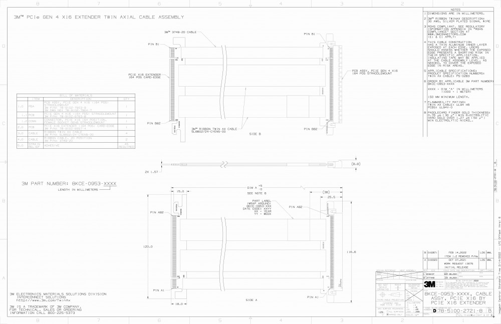 3M 8KCE-0953-250 assembly technical drawing page 1