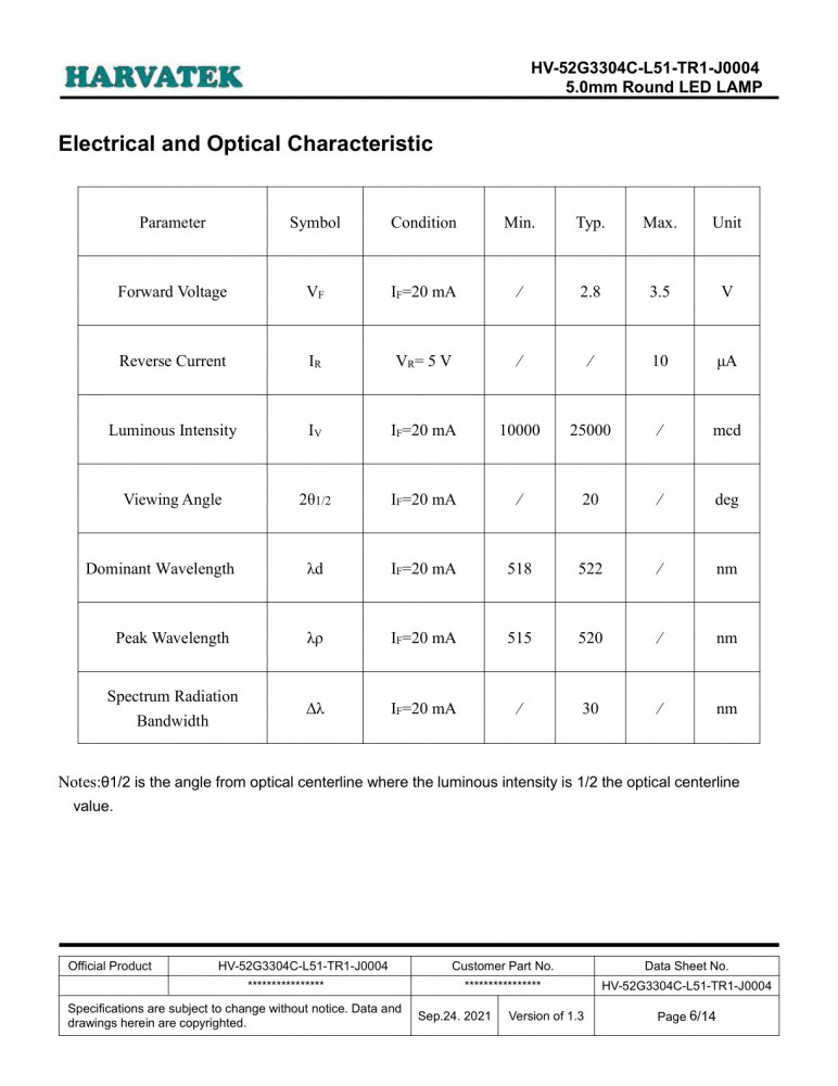 HV-52G3304C-L51-TR1-J0004 datasheet page 6