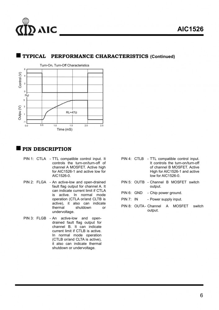 AIC1526 datasheet page 6