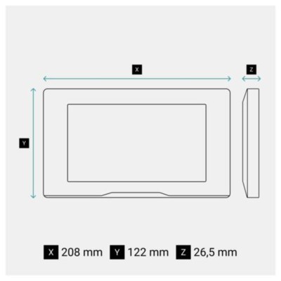 Easy Kit - DIY IU Mirror 7 inches Plug-In - Hands-Free Video Door Communication - Surface Mounted - IP54 Rated for sale