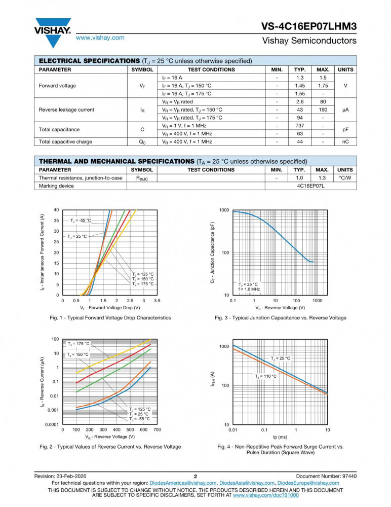 VS-4C16EP07LHM3 datasheet page 2