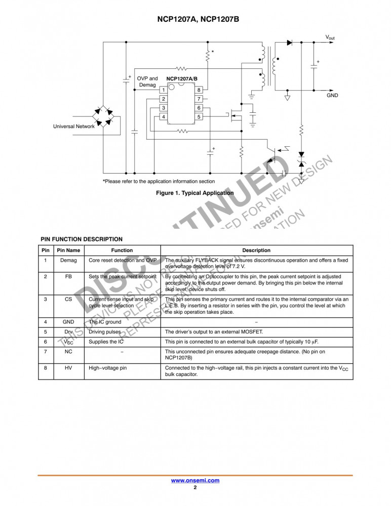 NCP1207A datasheet page 2