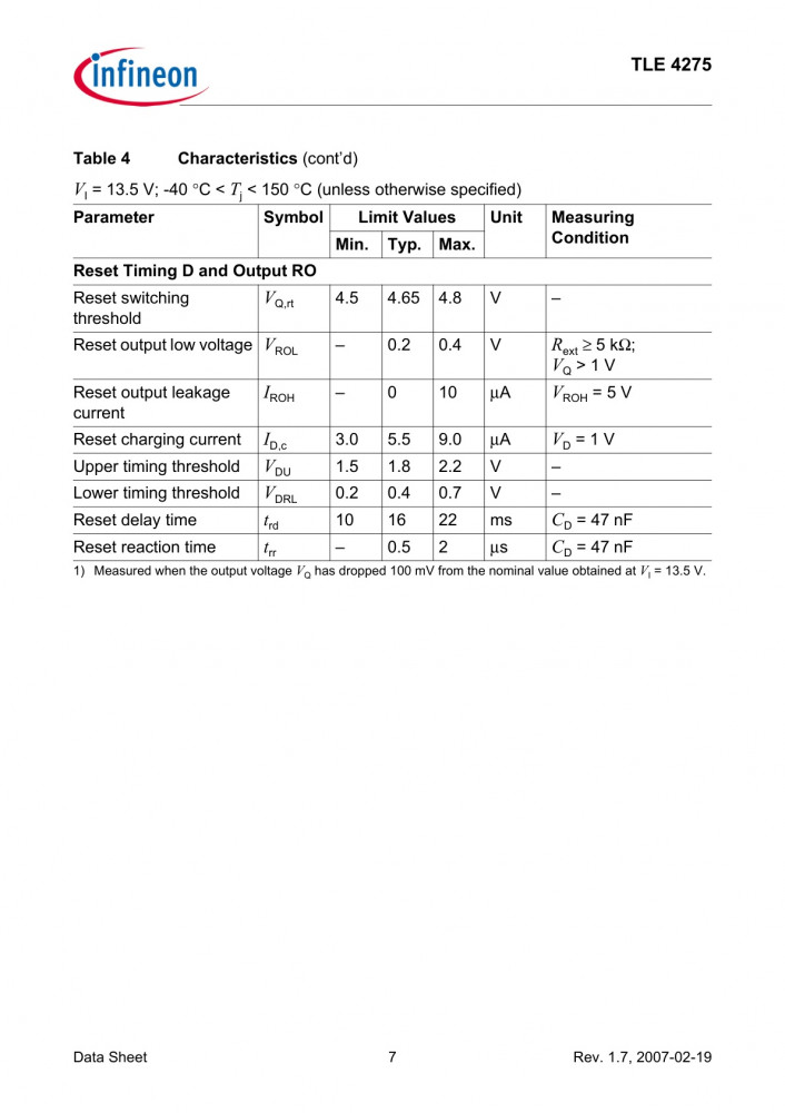 TLE4275 document page 7