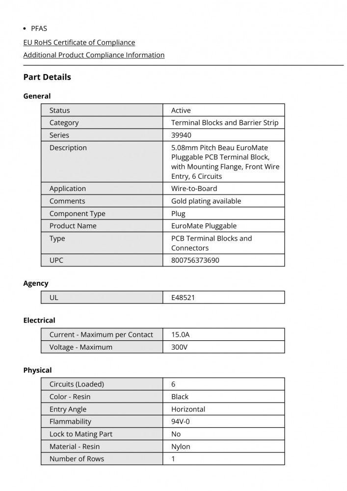 Technical document page 2 for product 399400706