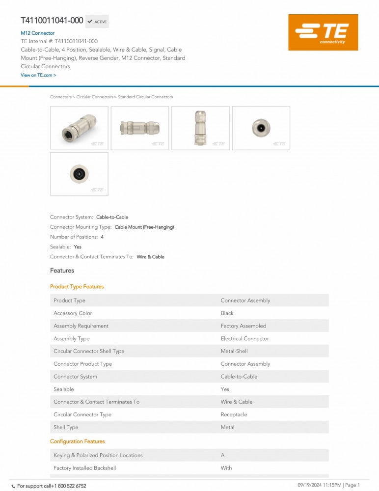 T4110011041-000 technical document page 1