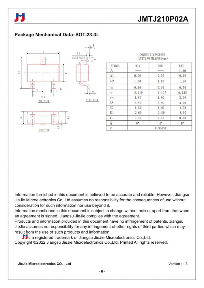 JMTJ210P02A datasheet page 6