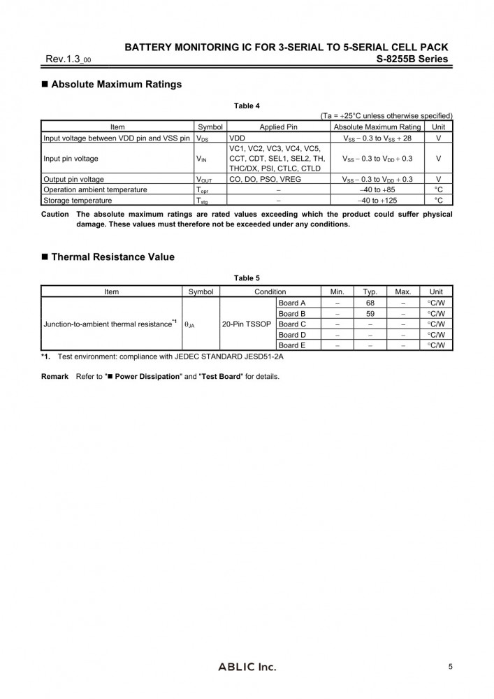 S-8255B technical document page 5