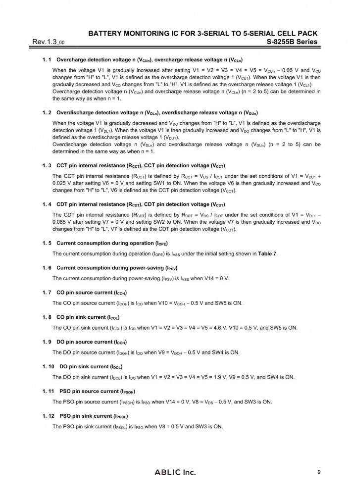 S-8255B technical document page 9