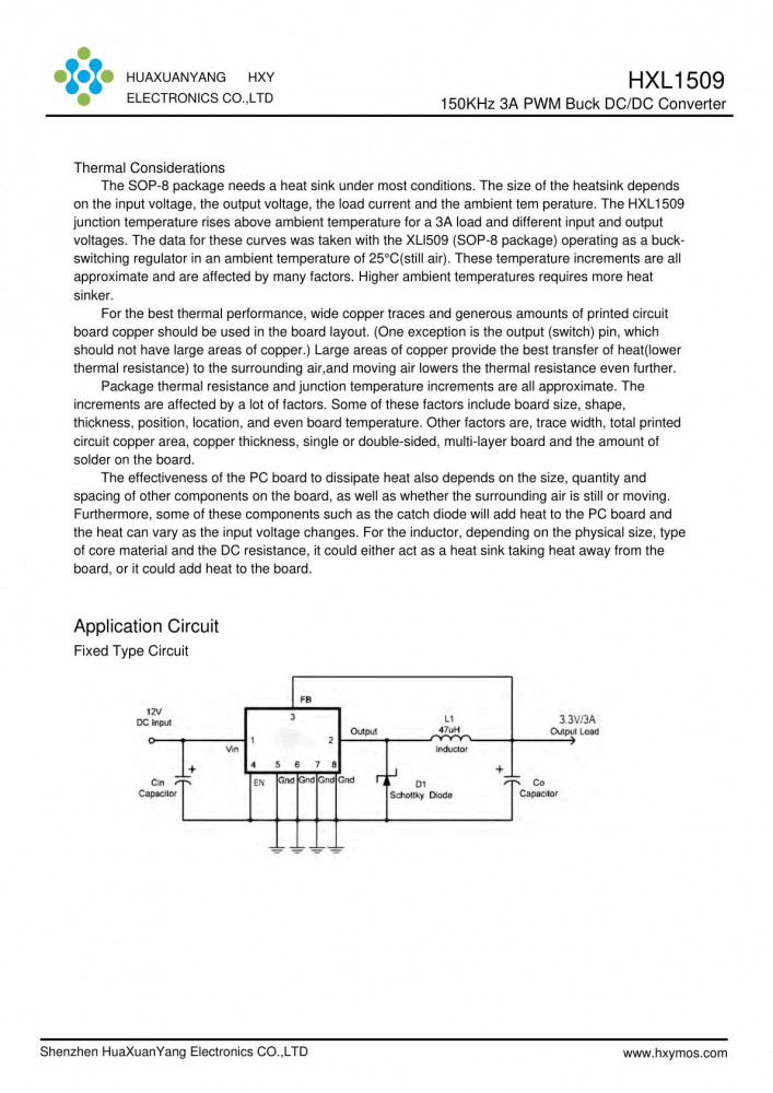 HXL1509 datasheet page 5