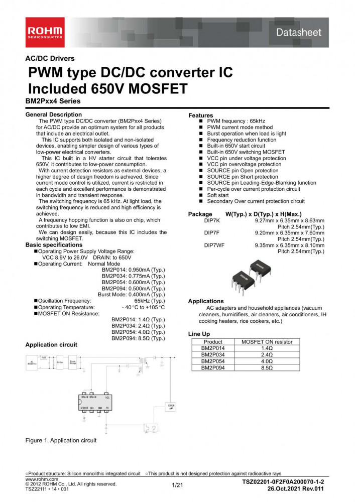 BM2P034 datasheet page 1