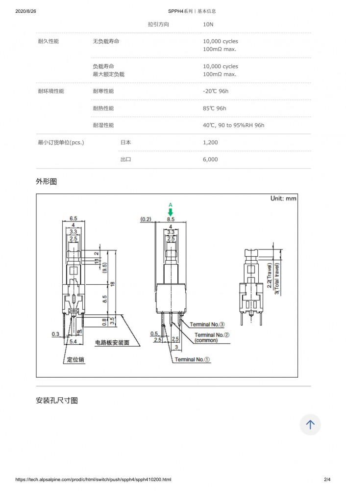 SPPH410200 technical document page 2