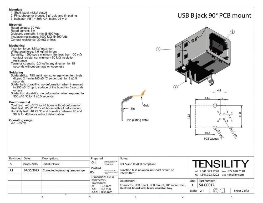 Tensility International 54-00017 product drawing, page 2