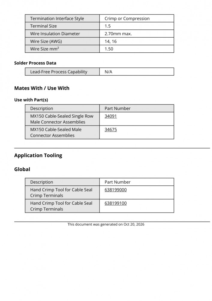 MOLEX 340800102 product drawing page 3