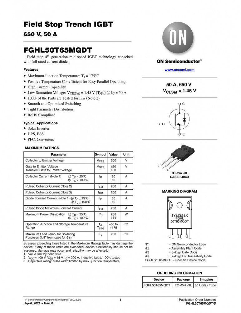 FGHL50T65MQDT datasheet page 2
