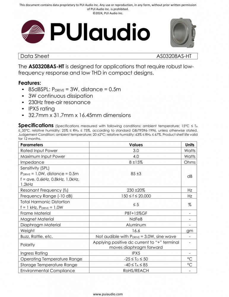 AS03208AS-HT datasheet page 1