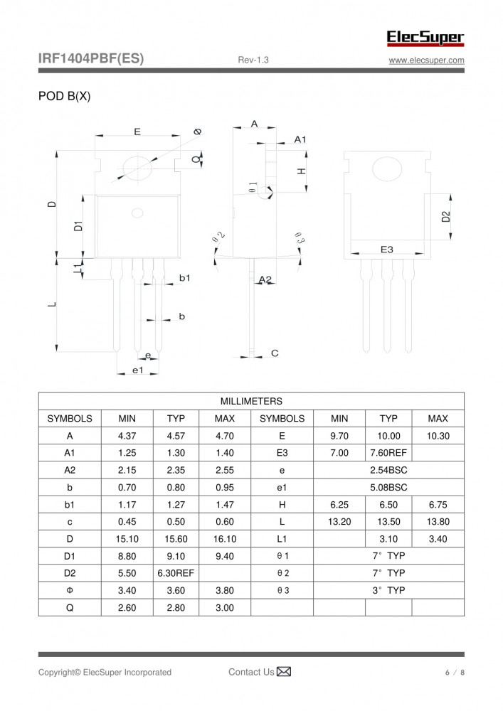 IRF1404PBF(ES) datasheet page 6