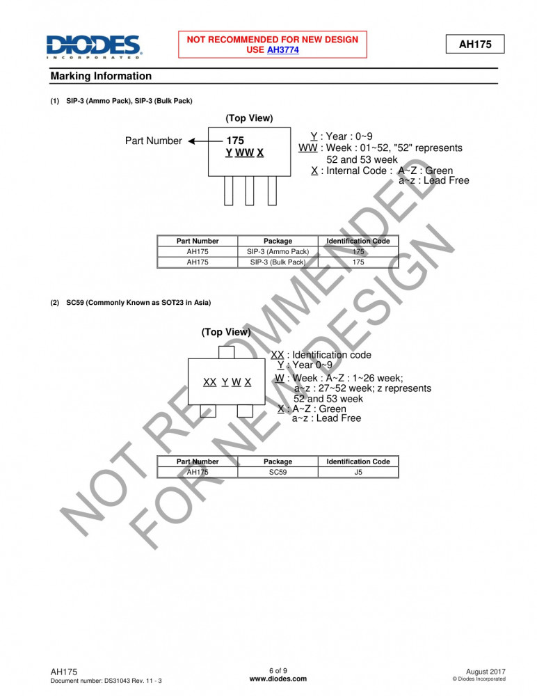 AH175 datasheet page 6