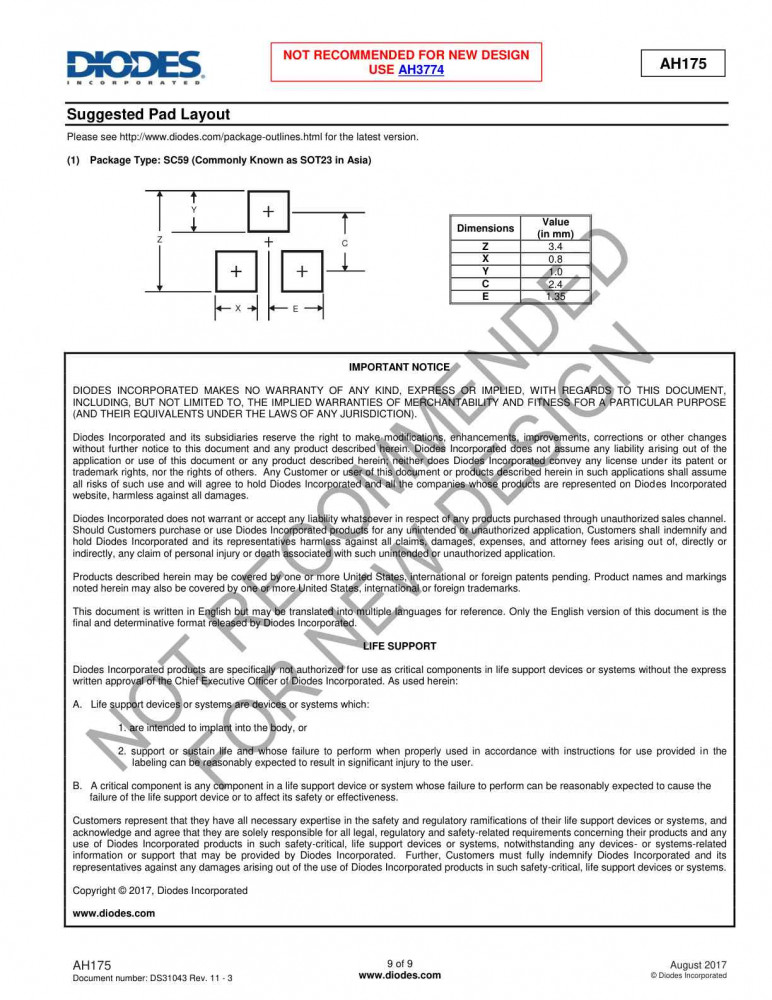 AH175 datasheet page 9