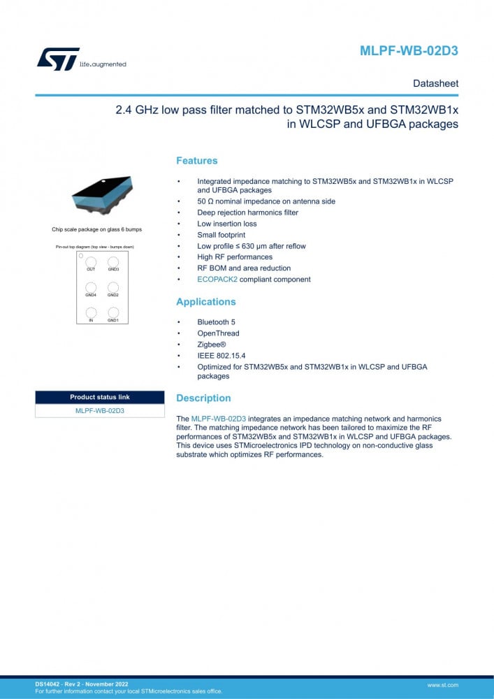 MLPF-WB-02D3 technical document page 1