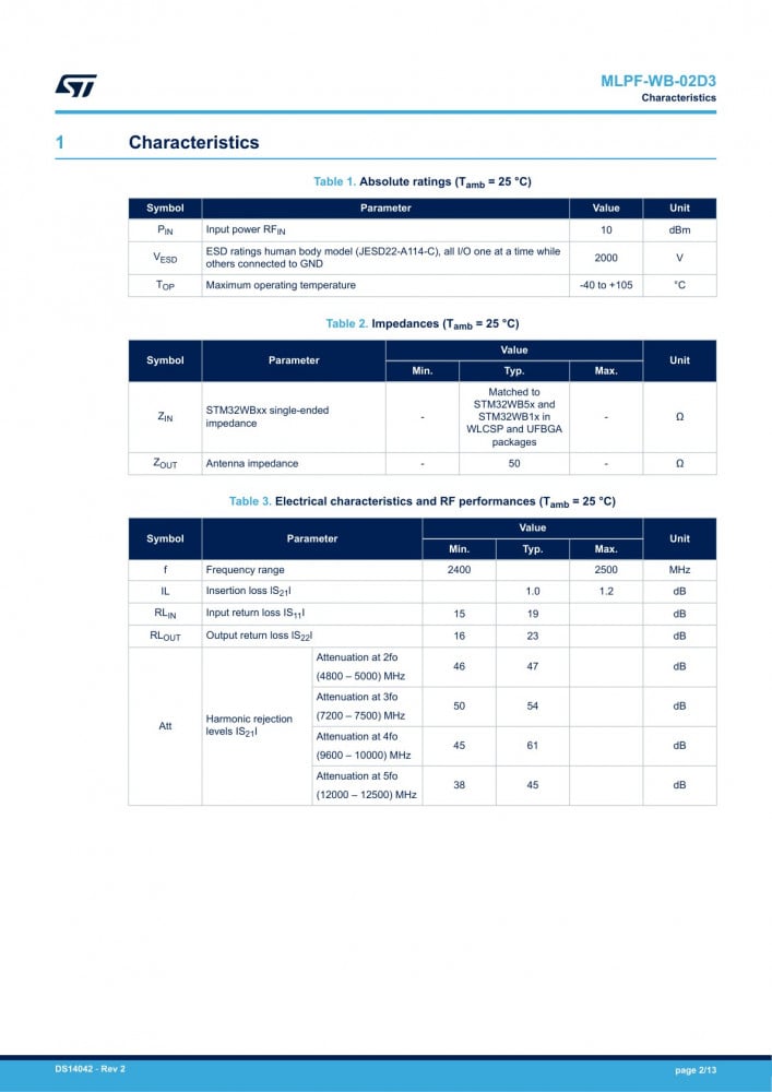 MLPF-WB-02D3 technical document page 2