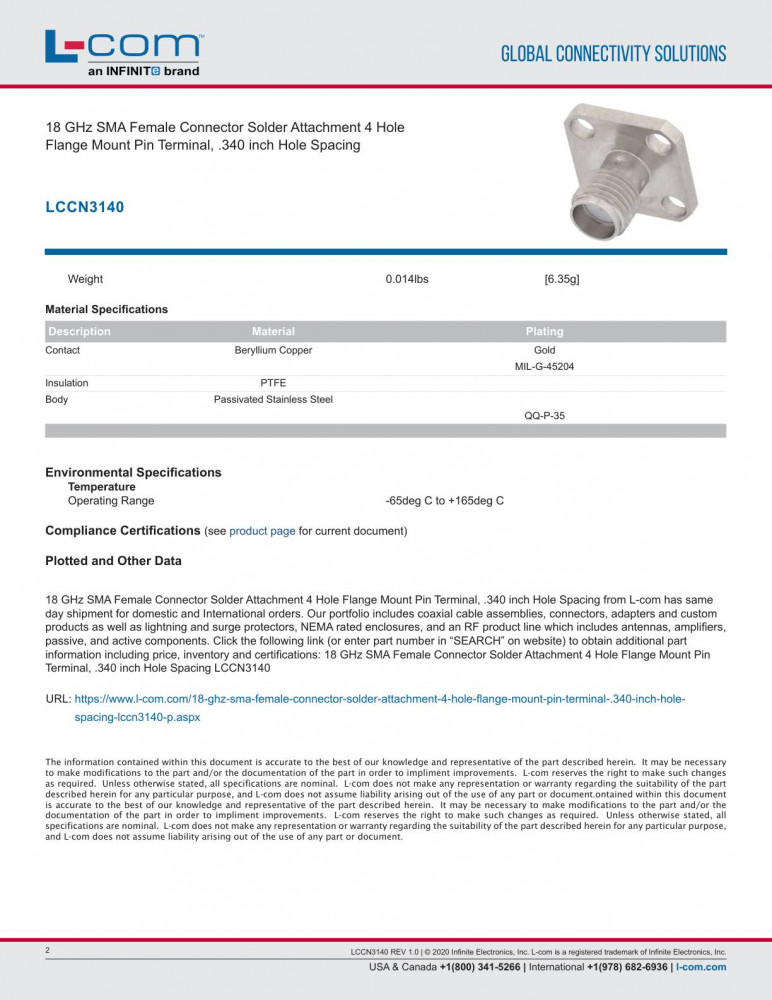 L-com LCCN3140 technical document page 2