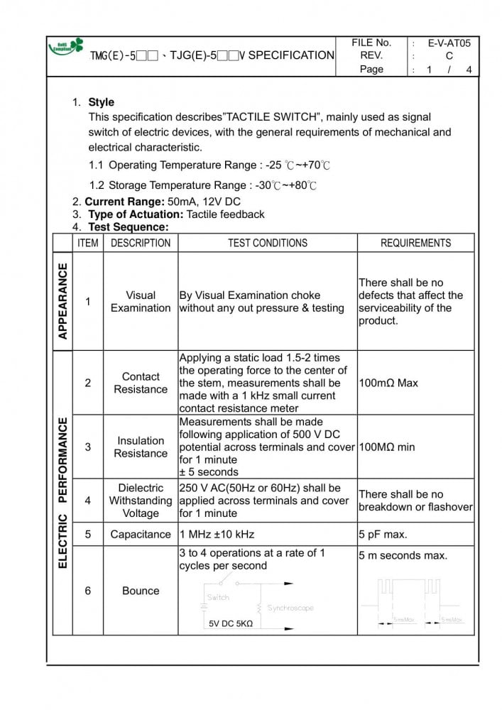 TMG-533-S-V-T/R technical document page 3