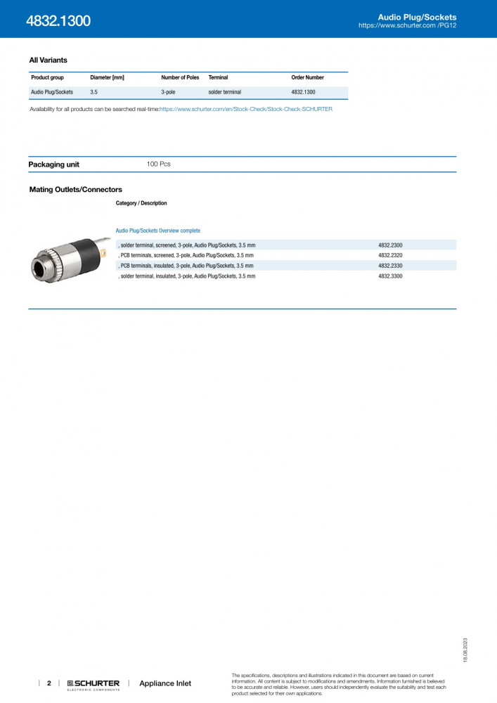 SCHURTER 4832.1300 datasheet page 2