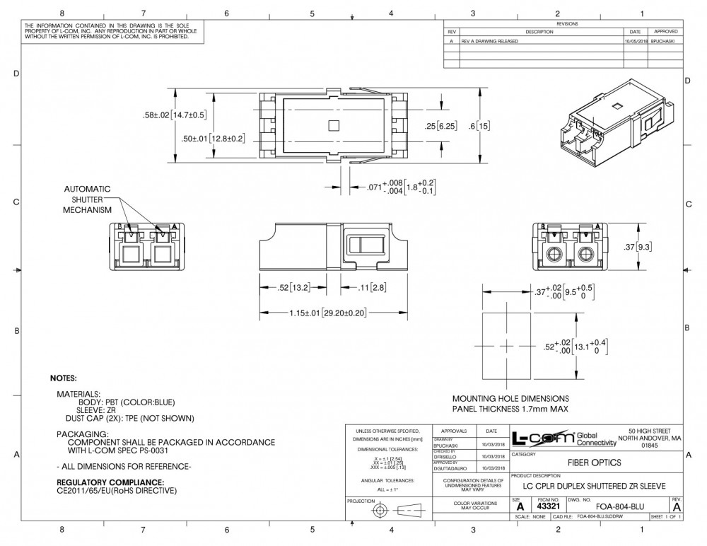 FOA-804-BLU product documentation preview