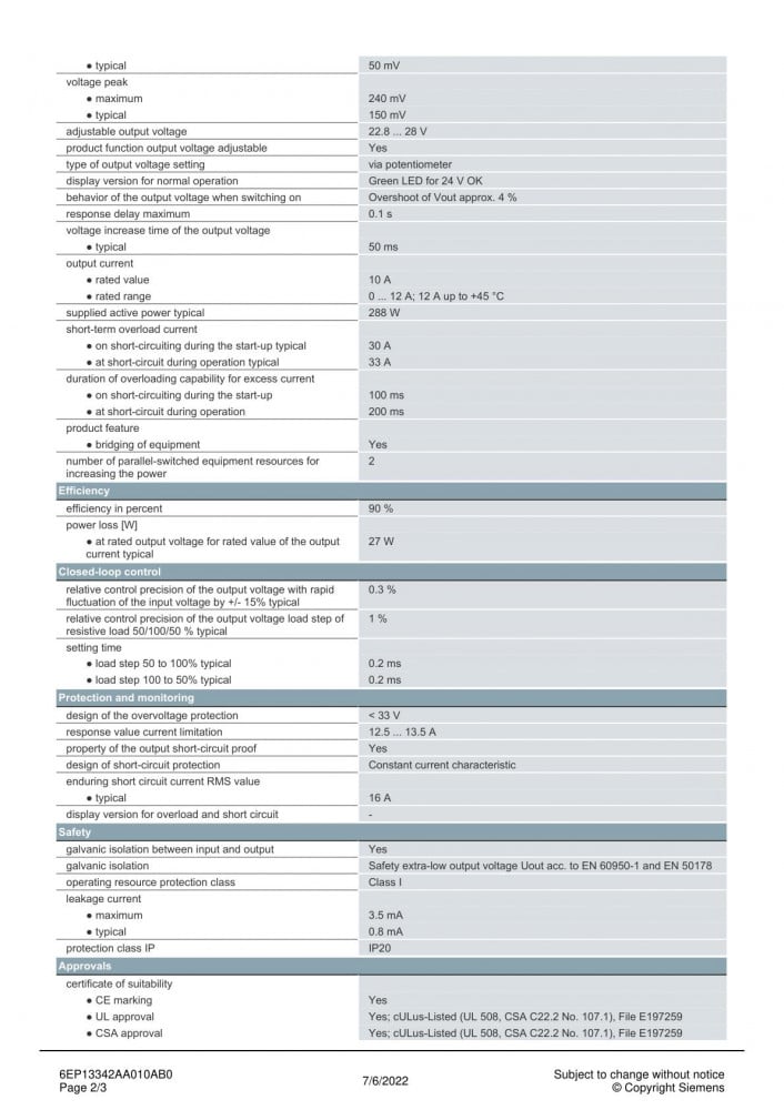 SIEMENS 6EP13342AA010AB0 datasheet page 2