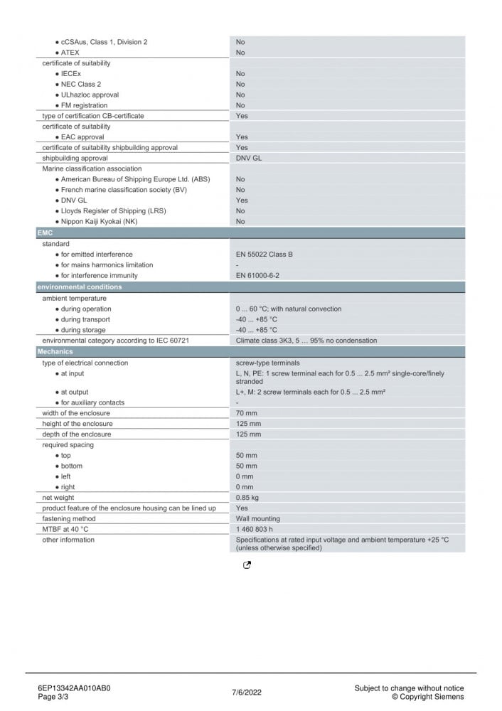SIEMENS 6EP13342AA010AB0 datasheet page 3
