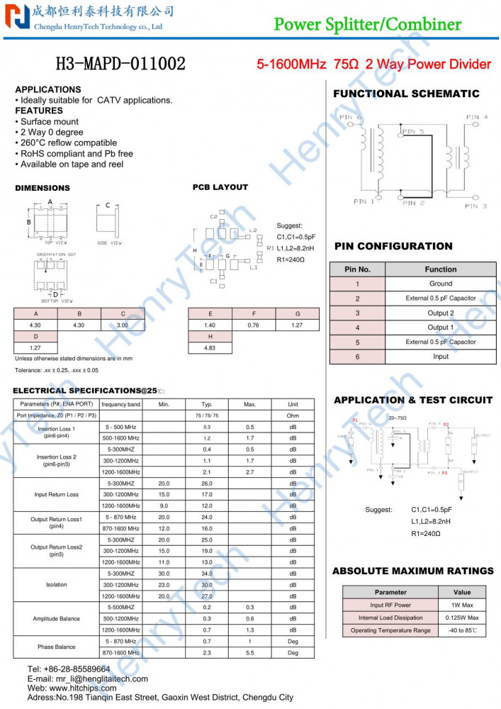 H3-MAPD-011002 technical document page