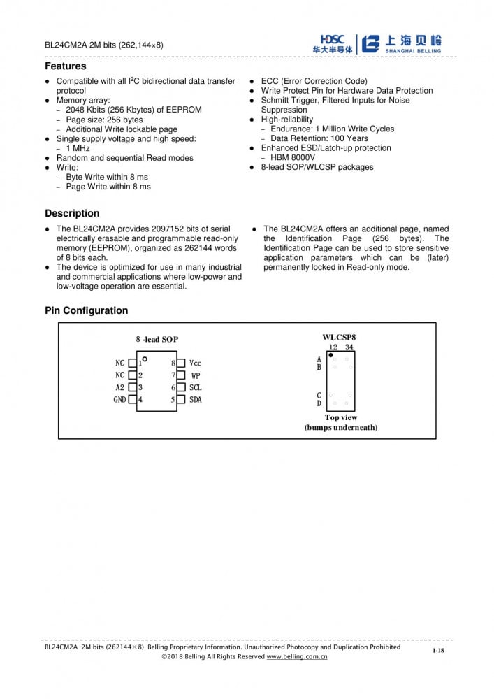 BL24CM2A-PARC datasheet page 1