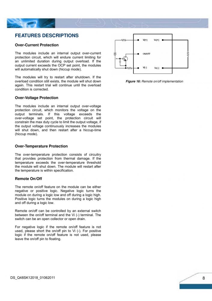 DELTA Q48SK12018NRFA datasheet page 8