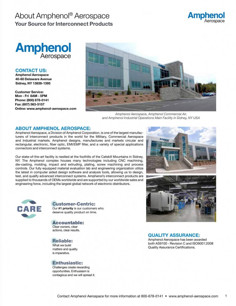 Amphenol MIL-DTL-38999 document page 2