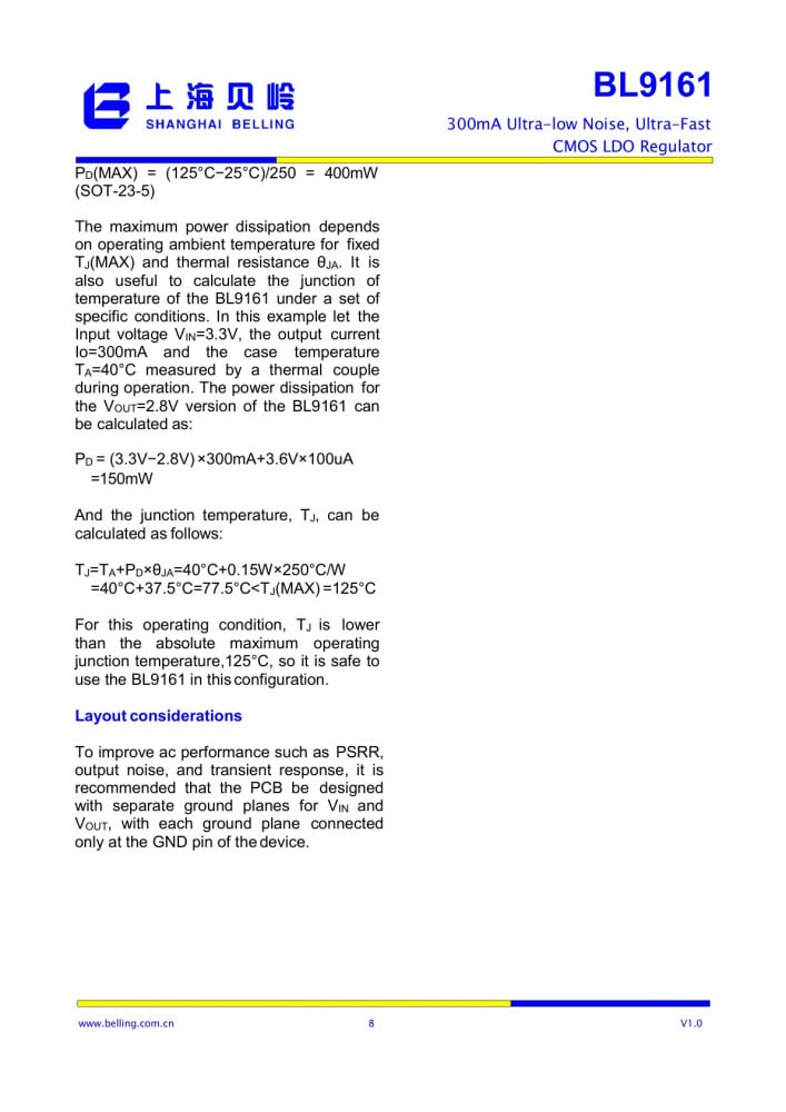 BL9161 datasheet page 8