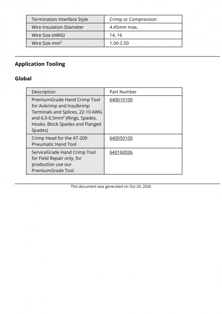 MOLEX 191300045 technical document, page 3