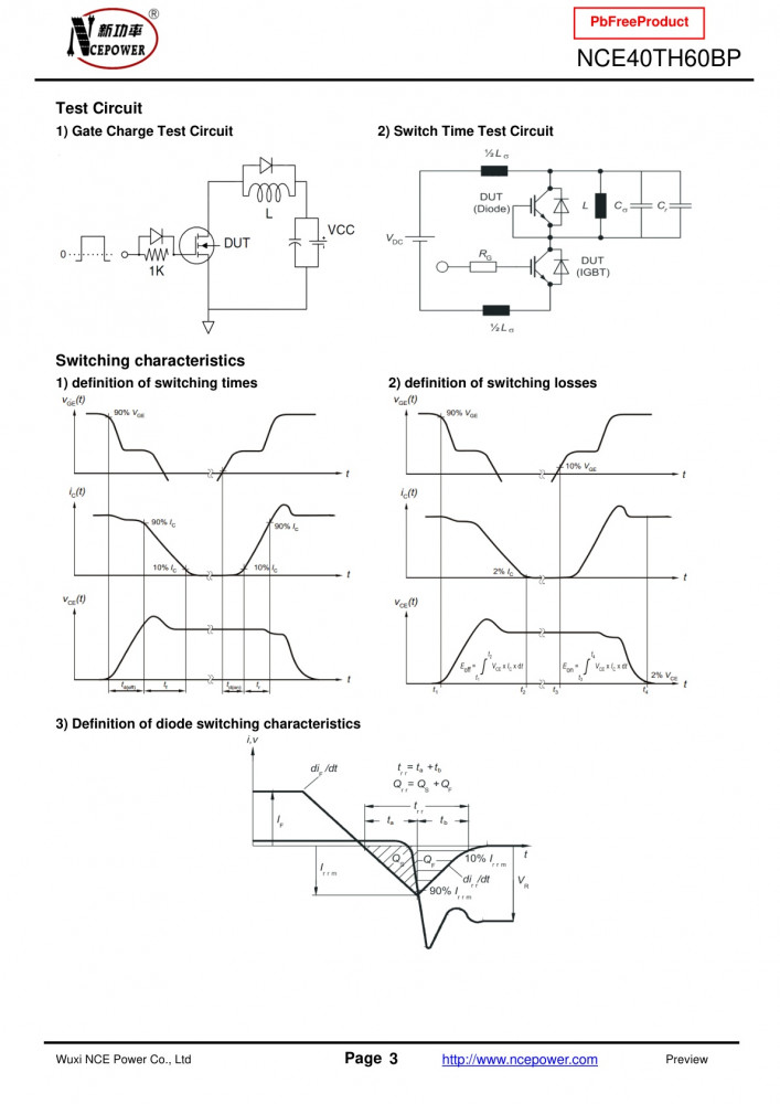 NCE40TH60BP datasheet page 3