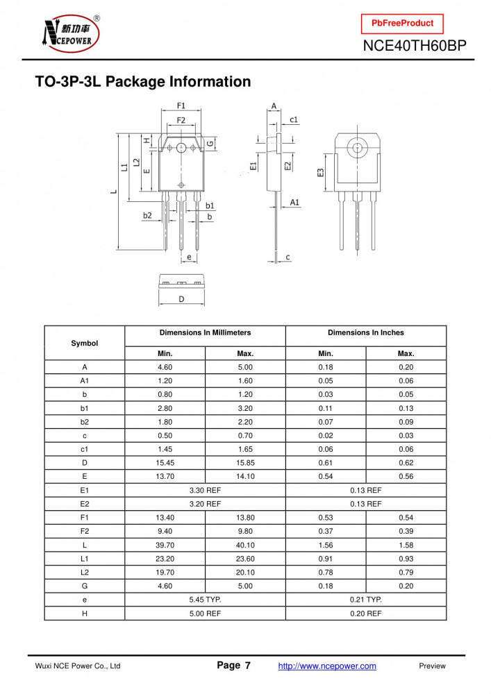NCE40TH60BP datasheet page 7