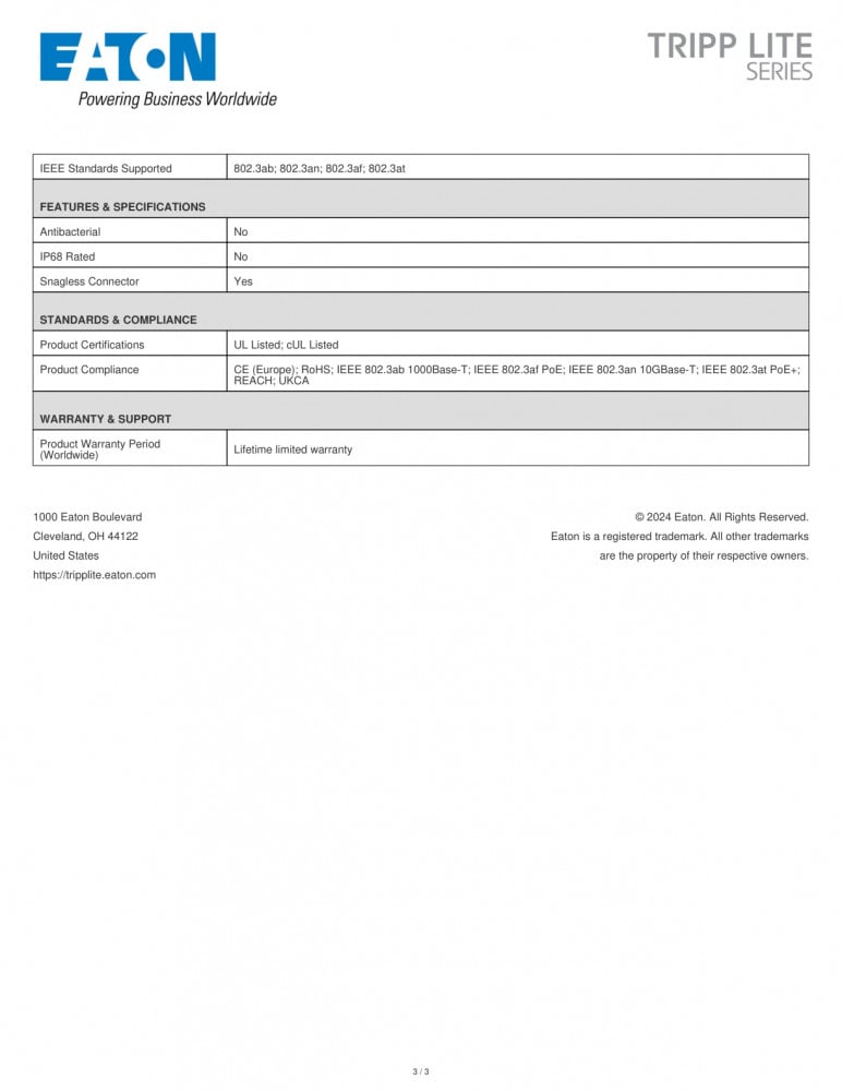 N261-050-YW technical document page 3