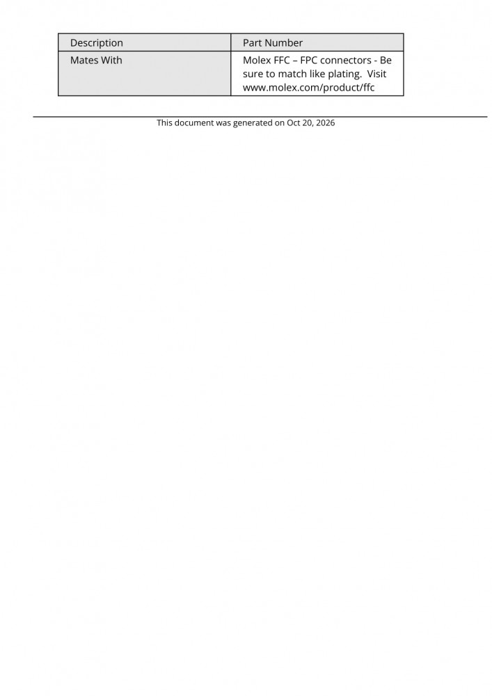 Molex FFC product specification page 3