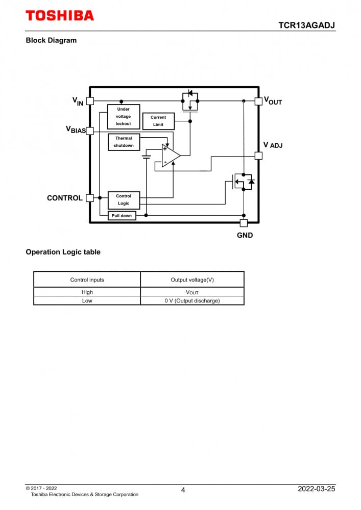 TCR13AGADJ datasheet page 4