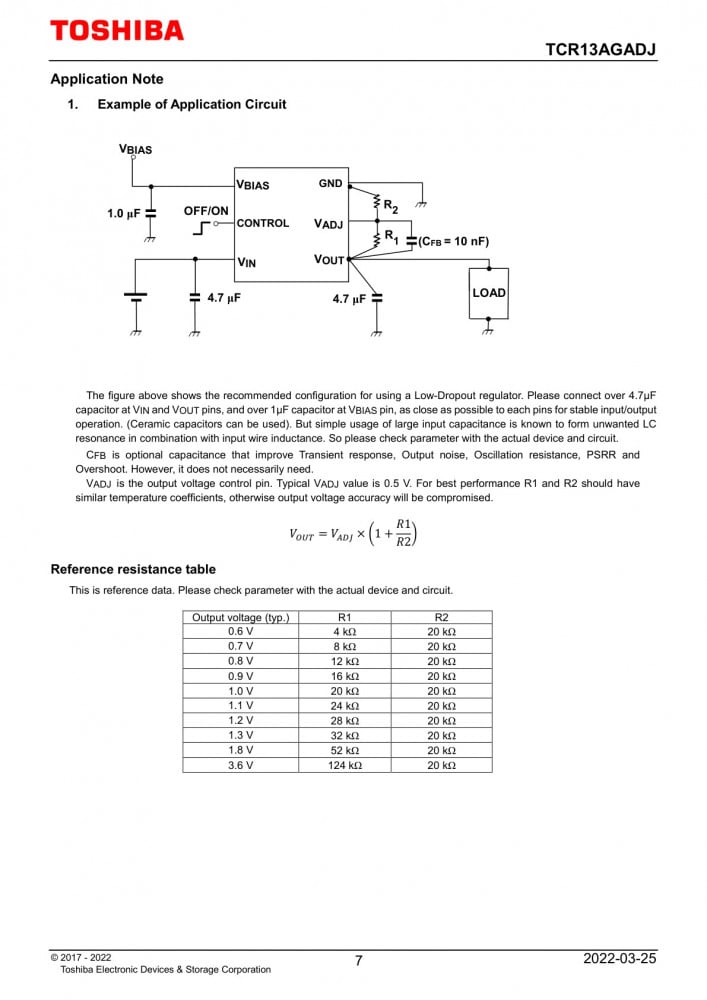 TCR13AGADJ datasheet page 7