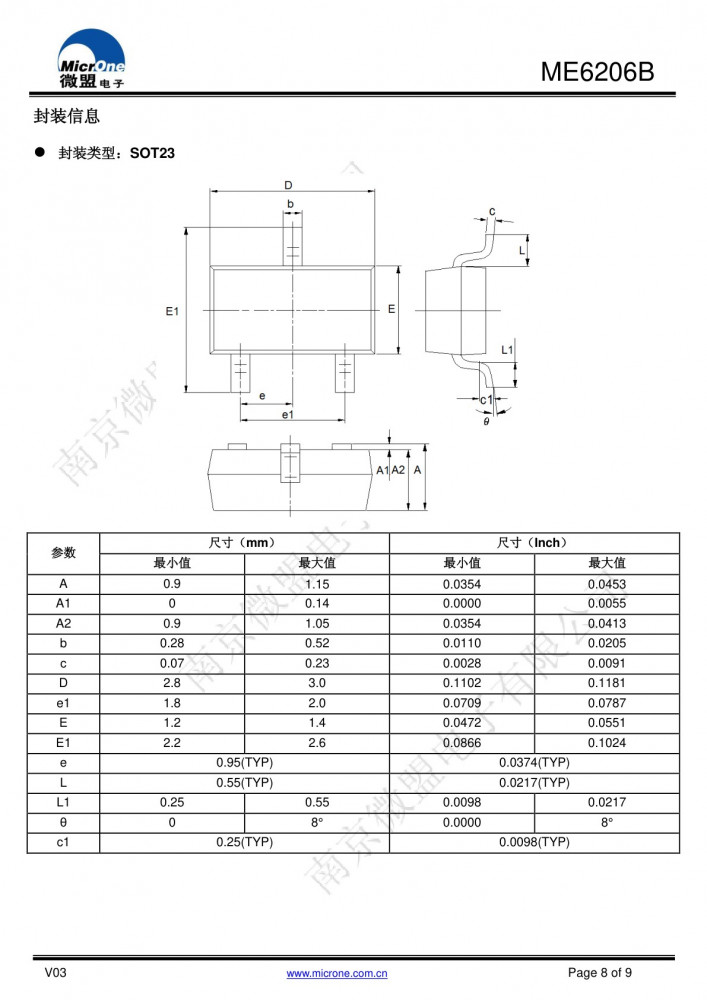 ME6206B datasheet page 8